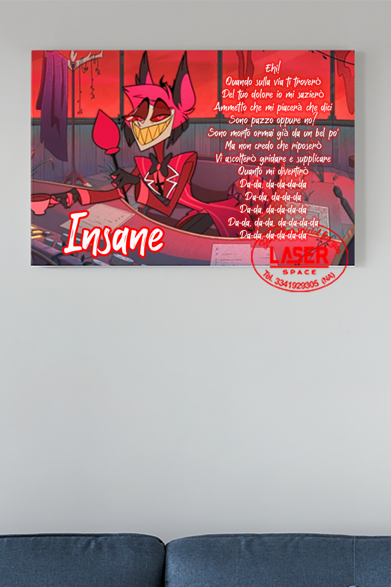 Tela Canvas Alastor Insane Hazbin Hotel | Poster Alastor | Gadget Hazb ...