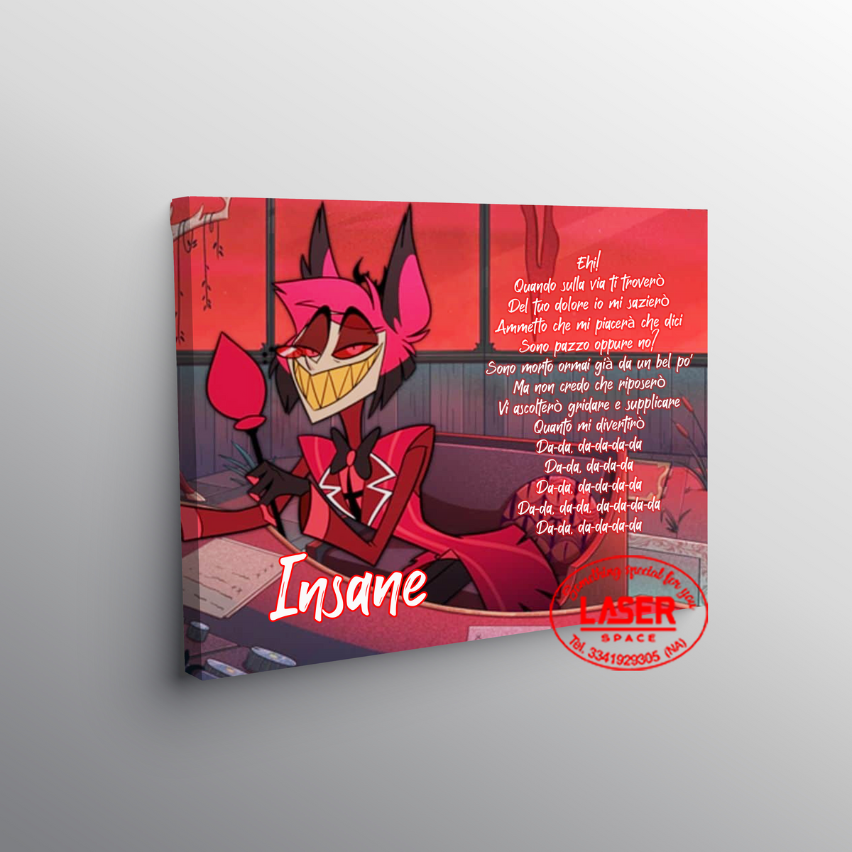 Tela Canvas Alastor Insane Hazbin Hotel | Poster Alastor | Gadget Hazb ...